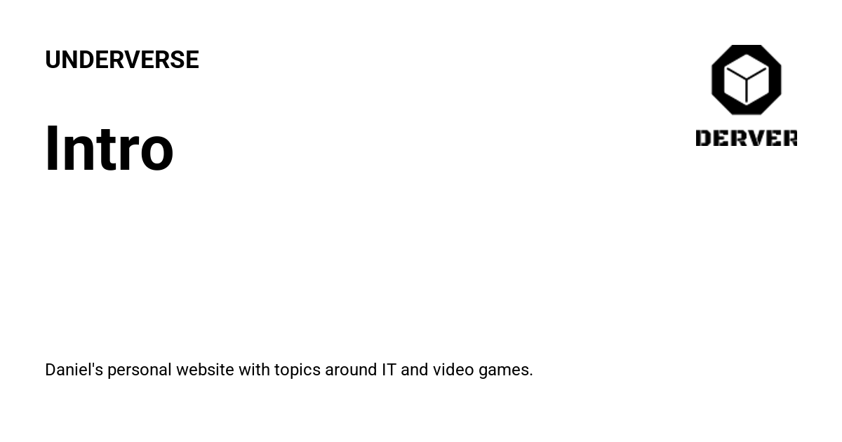 Intro - UNDERVERSE
